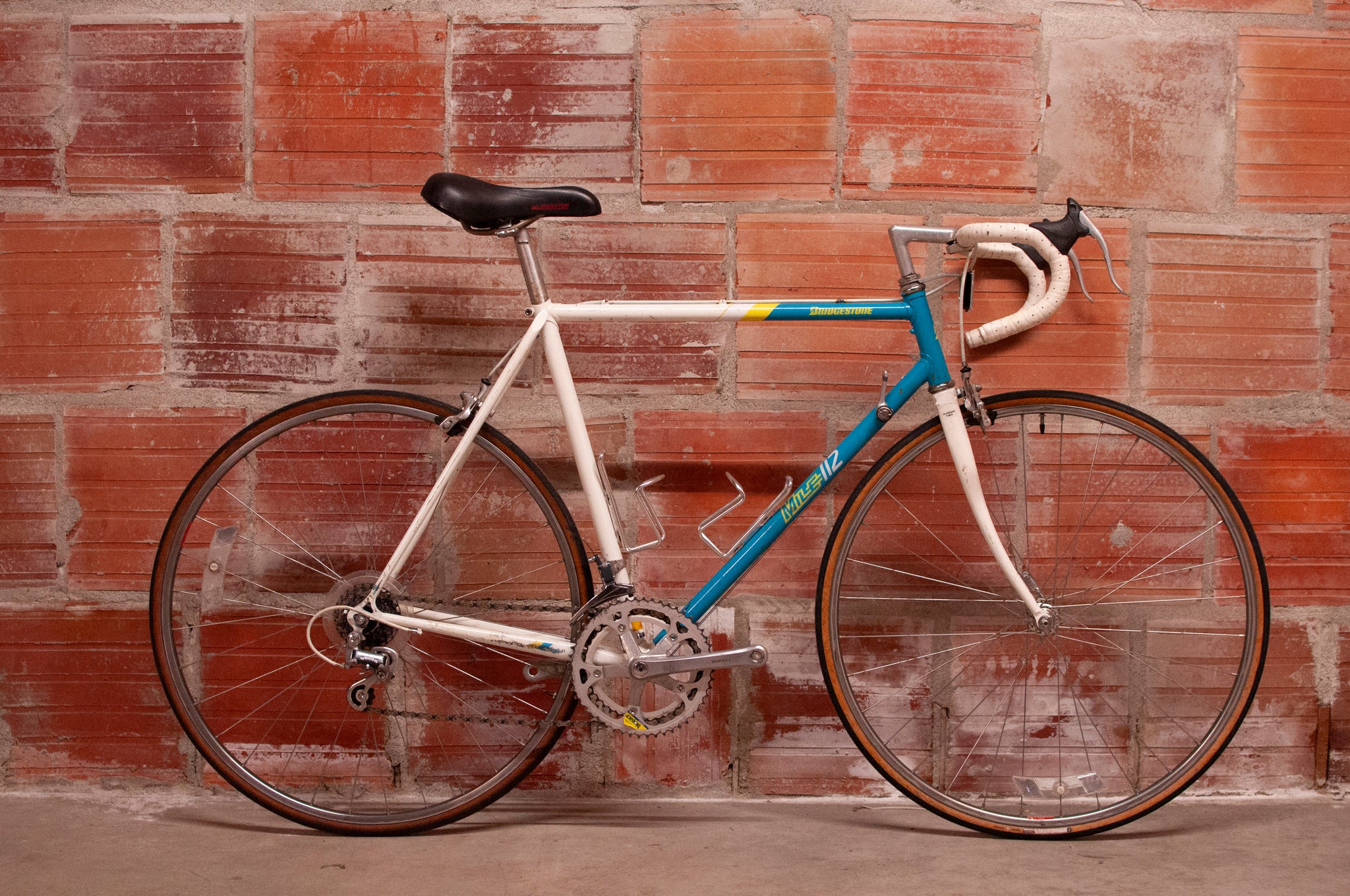 Bridgestone Mile 112 Vintage Road Bike, blue/white/yellow, 55cm/Large ...